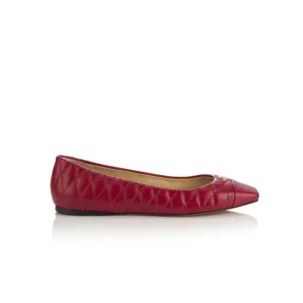 美品【Jimmy Choo】LENI FLAT フラットパンプス Jimmy Choo Leni Flat Raspberry Quilted Vintage Leather Flats